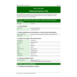 Cleanosan Rengøringstabs | Espresso | 10 tabs | Lomax A/S