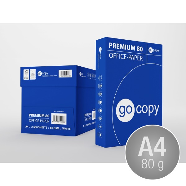Go Copy Premium 80 kopipapir, A4/80g/500 ark | Lomax
