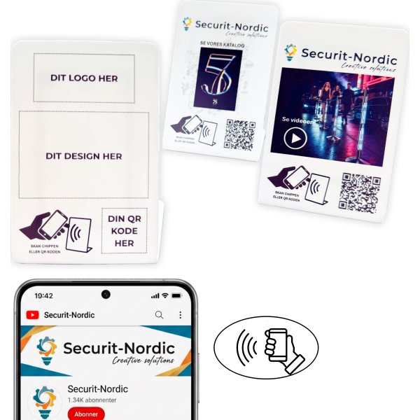 Bordskilt med chip, eget logo og design, stor | Lomax
