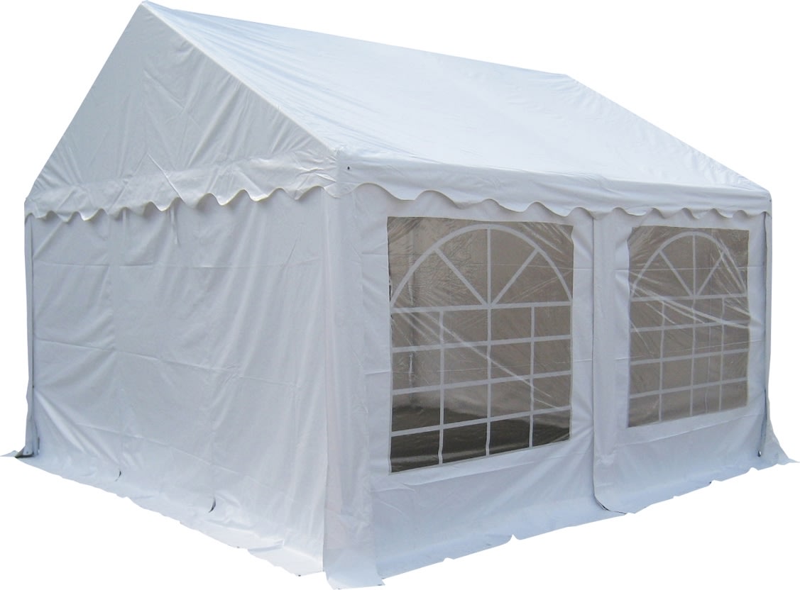 Partytelt 5x4 m, 21 pers., PE, hvid - Fri Fragt | Lomax A/S