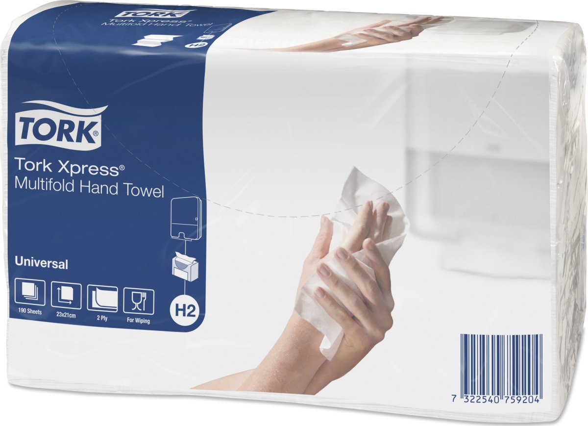 Tork H2 Xpress Universal Håndklædeark 3-fold 20 pk | Lomax