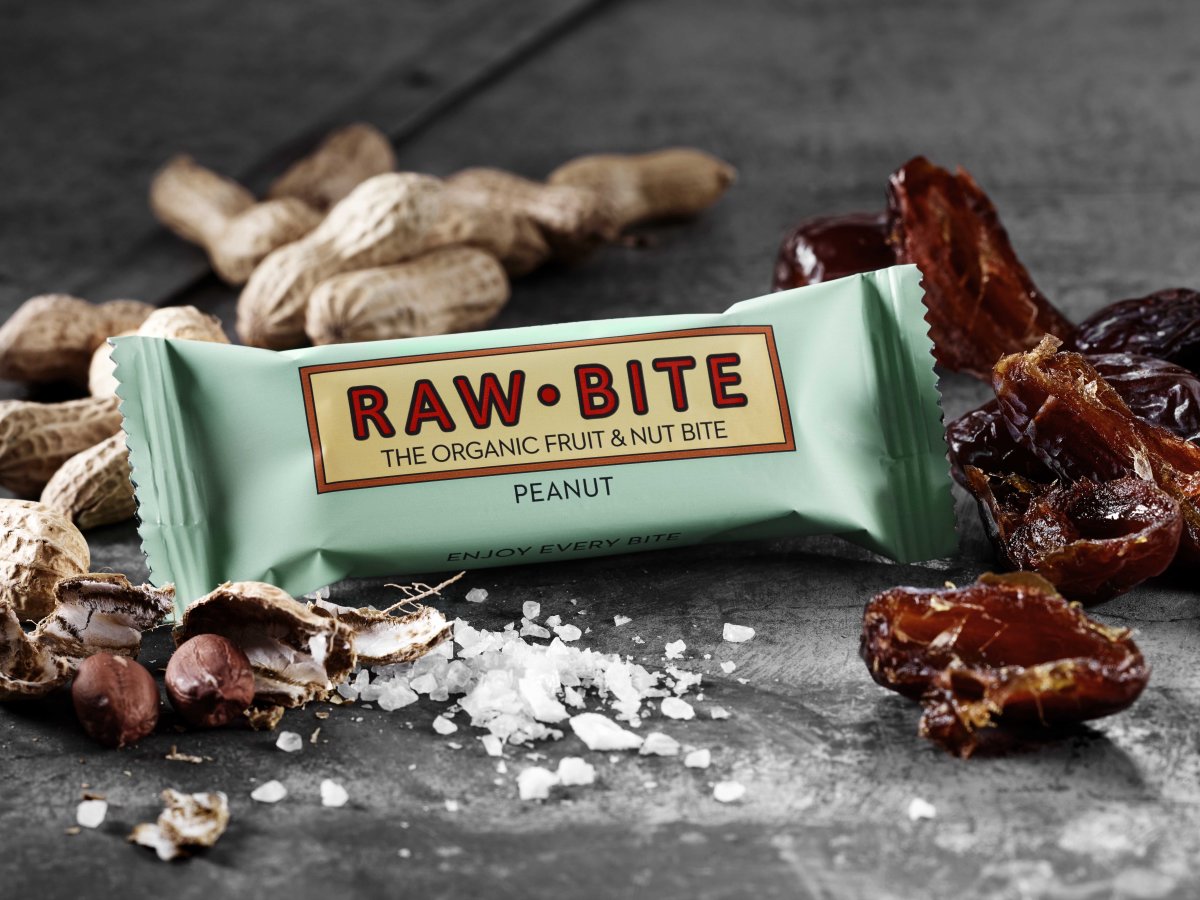 Rawbite Peanut Snackbar, 50g - køb hos Lomax idag! | Lomax A/S