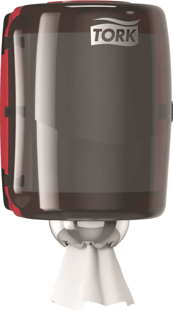 Tork M2 Centerfeed dispenser, Sort/rød - Køb den idag! | Lomax