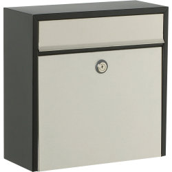 Allux 250 Postkasse, sort m. rustfri klap - se mere her | Lomax