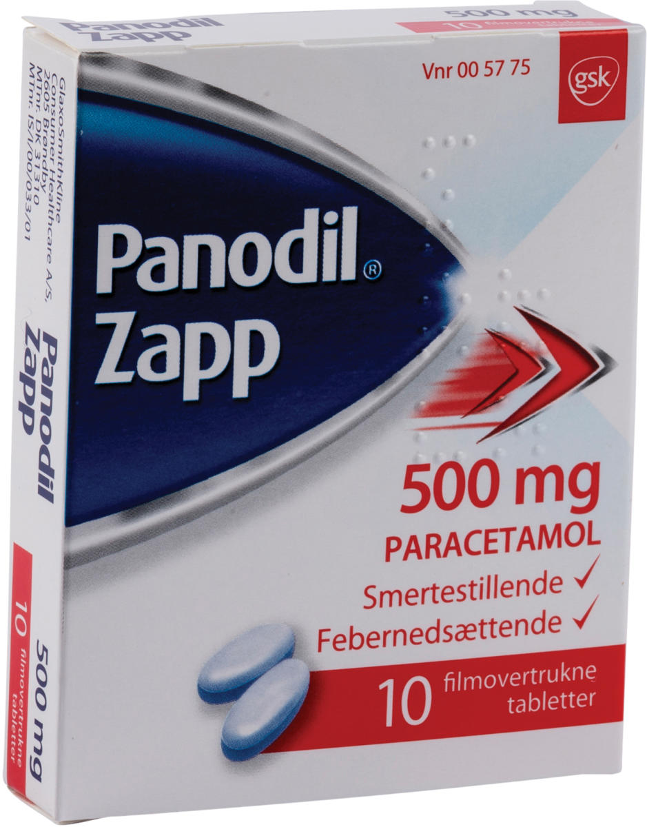 Panodil Zapp Tabletter, 500 mg, 10 stk. - Lomax A/S